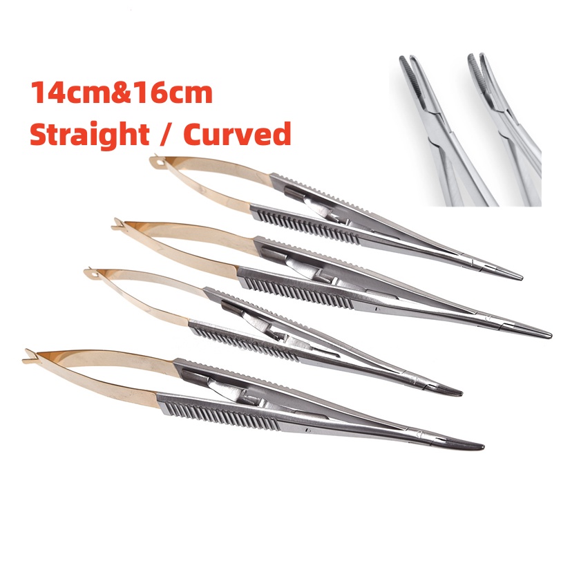 Dental Castroviejo Needle Holders 14cm/16cm CE Tool / Straight / Curved ...