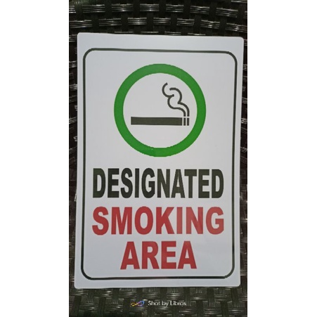 Designated Smoking Area Signage A4 Size PVC (Hard Plastic) | Shopee ...
