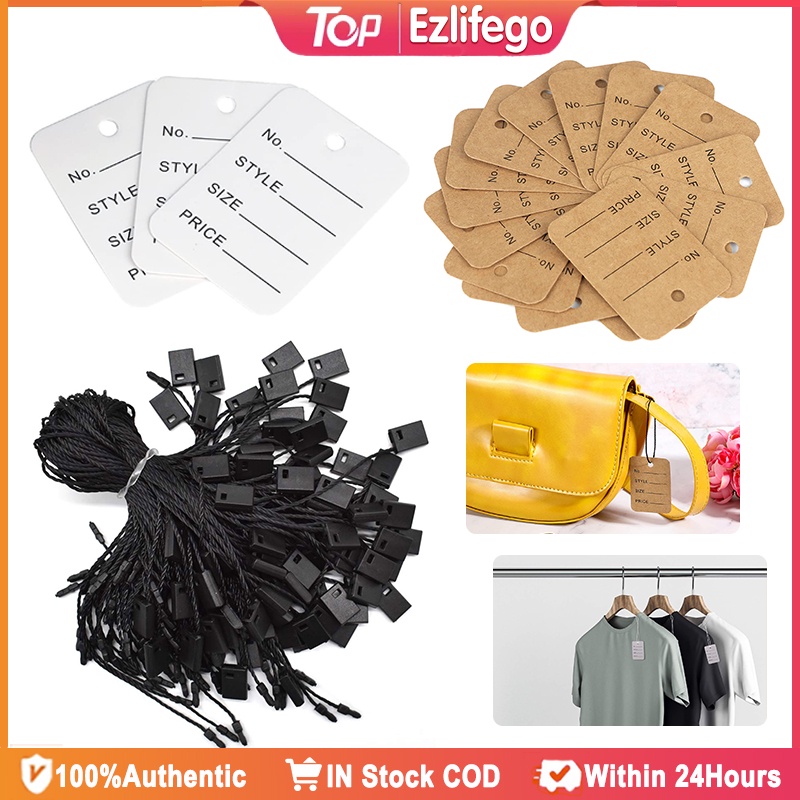 500/1000 Pcs Hang Tag String Clothing Tag Price Tags Garment Supplies ...