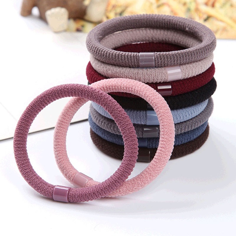 10pcs Fashion Girl INS Nylon Super Tight Elastic Rubber Hair Rope Hair ...