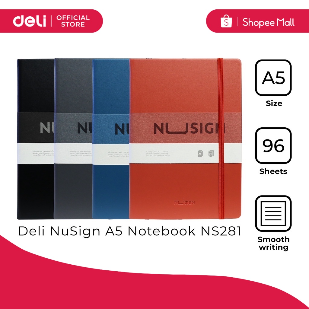 Deli NS281 NuSign A5 Notebook [79NS281] | Shopee Philippines