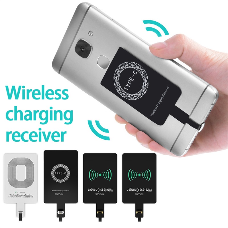 Wireless Charging Receiver For iPhone Androird Qi Charging Adapter ...