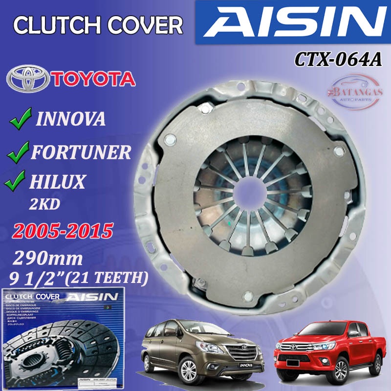 AISIN CLUTCH COVER TOYOTA INNOVA/HILUX/FORTUNER 2005-20015 2KD CTX-064A ...