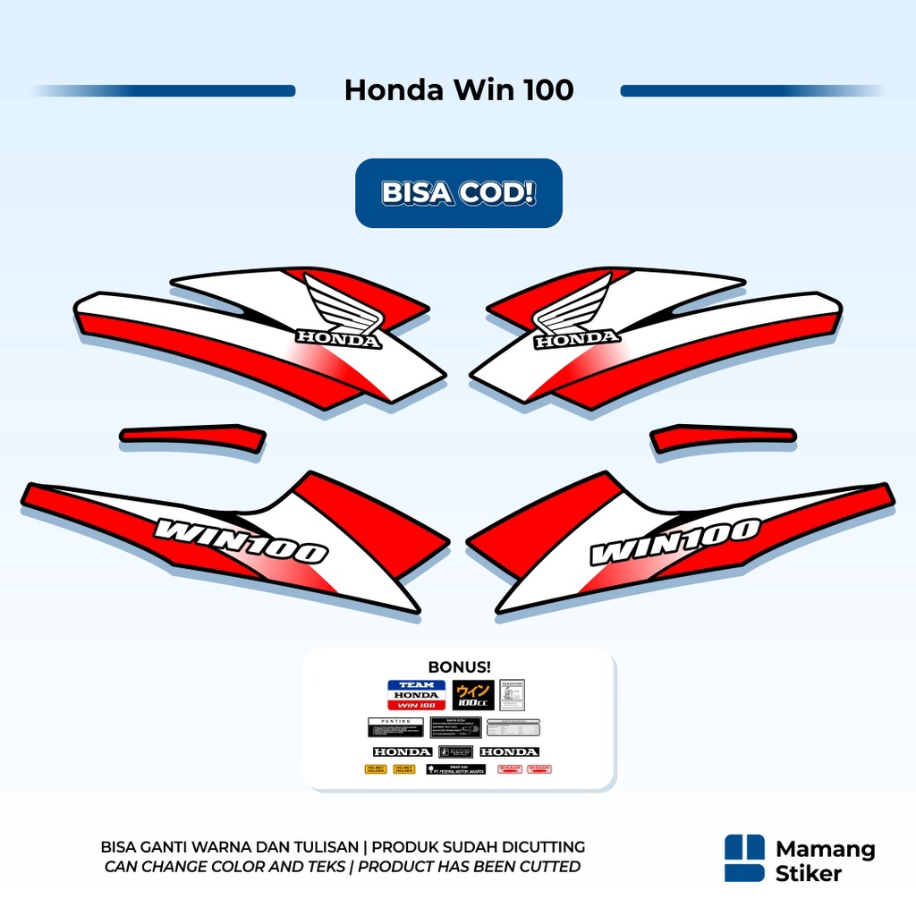 Original Honda Win 100 Striping (20) Variations Trail Treill Trill ...