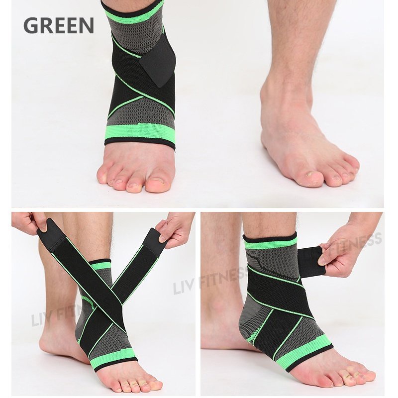 Sports Ankle Protection Elastic Nylon Warm Breathable Fixed Ankle Foot ...
