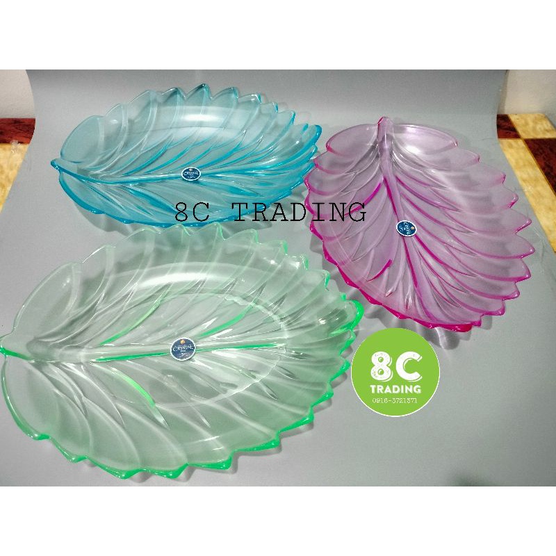 Uniglobal #311 Patented Acrylic Crystal Leaf Shape Tray / Fruit Tray ...