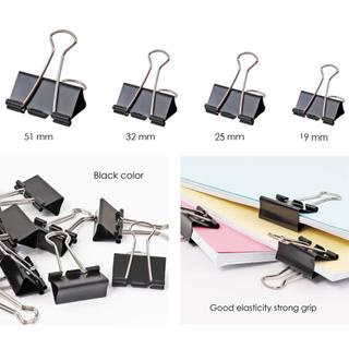 Metal Black Binder Clip Document File clips | Shopee Philippines