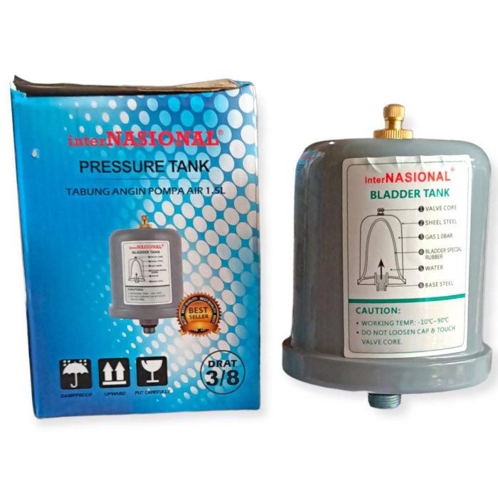 Air Tube Water Pump 1.5 Liter Pressure Tank 3/8 inch Bladder Tank ...