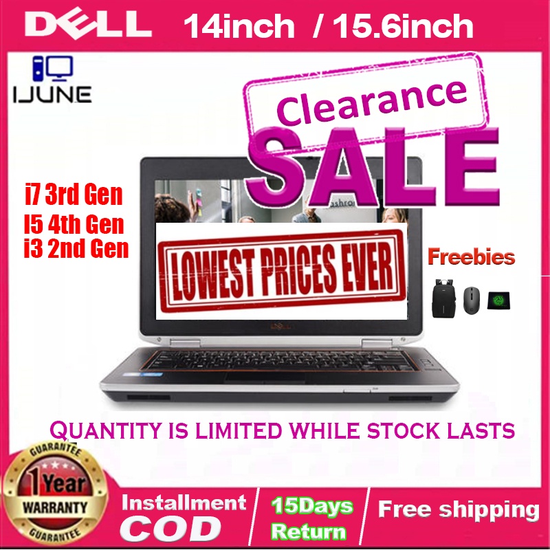DELL Laptop15.6inch 14inch Intel i7 i5 i3 with 4G 8G 16G Memory 120g ...