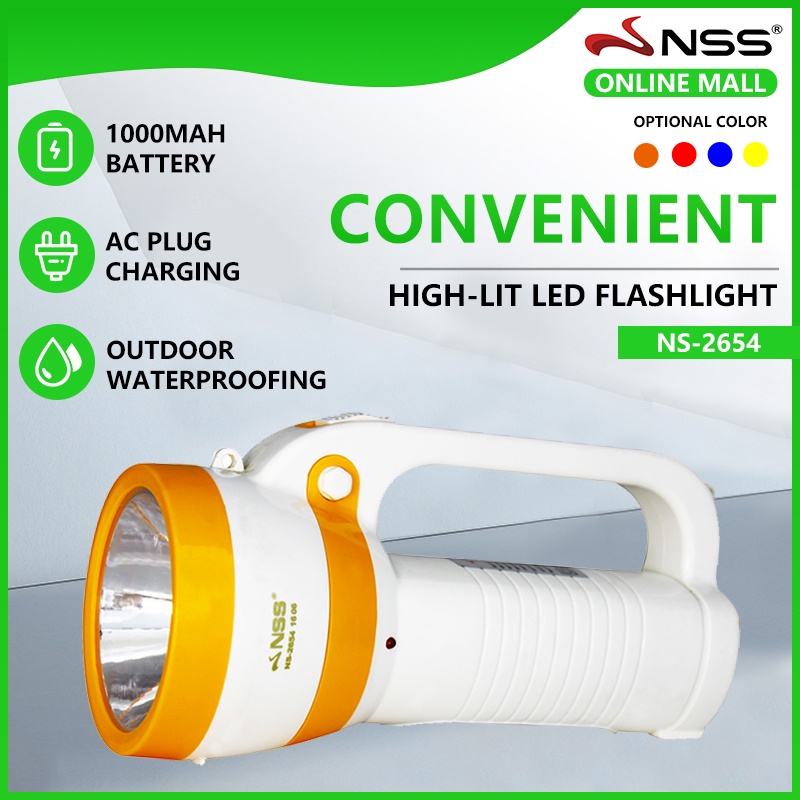 NSS Rechargeable Super Bright Flashlight Waterproof Search light LED ...