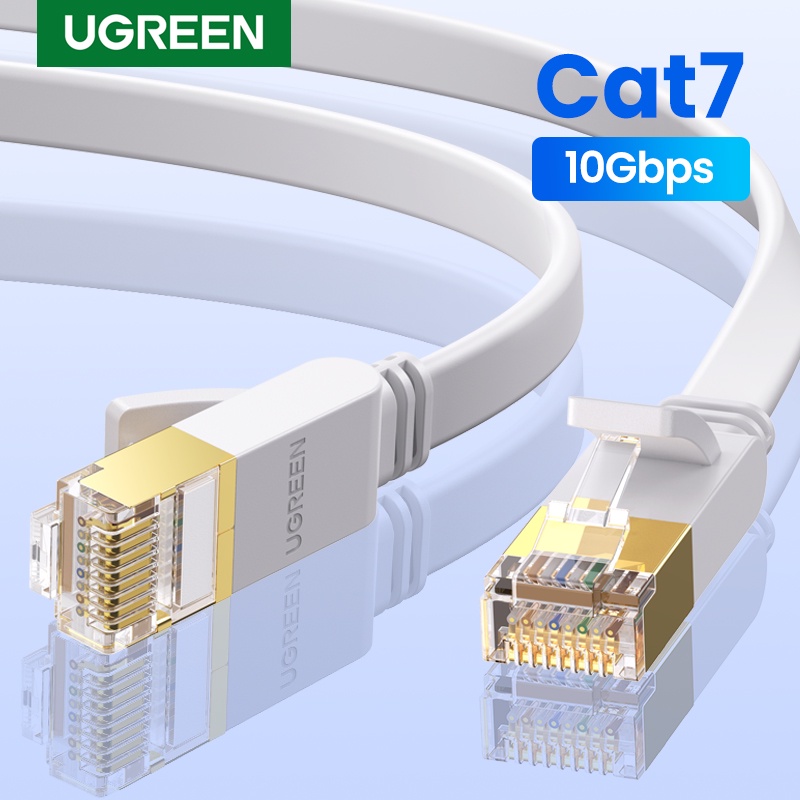 UGREEN Ethernet Cable Cat7 10Gbps RJ45 Lan Flat Gigabit Network Cable ...