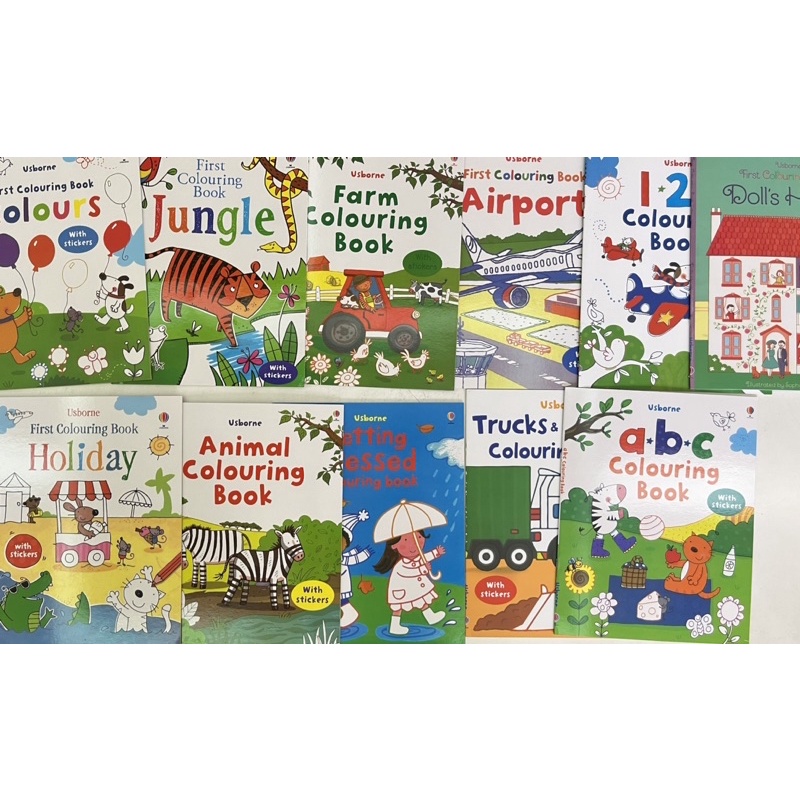 Usborne first coloring book with stickers | Shopee Philippines