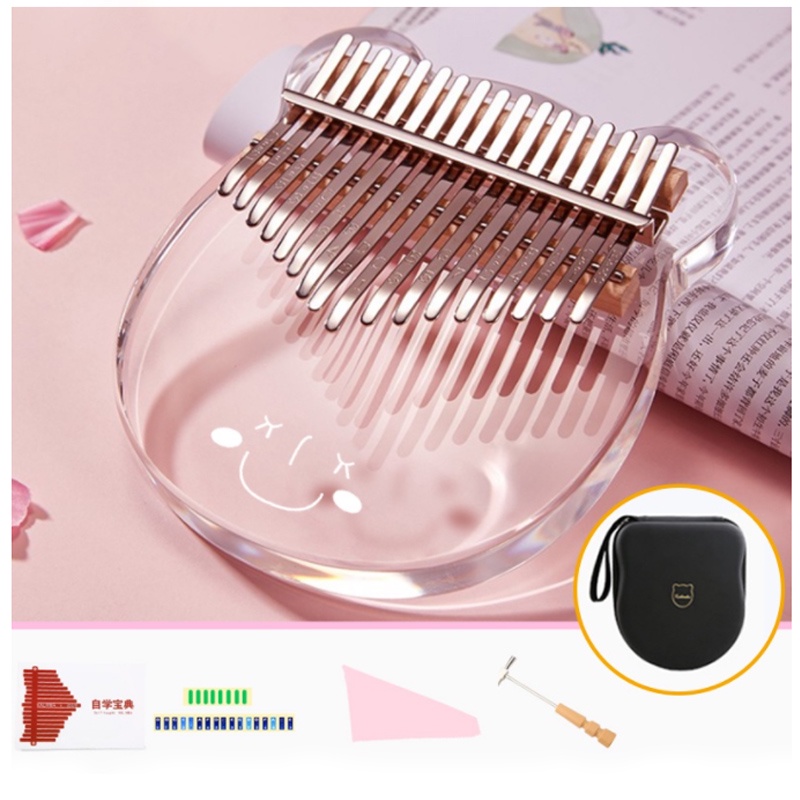 New 17 Key Acrylic Bear Kalimba - Kalimba Musical Instrument | Shopee ...