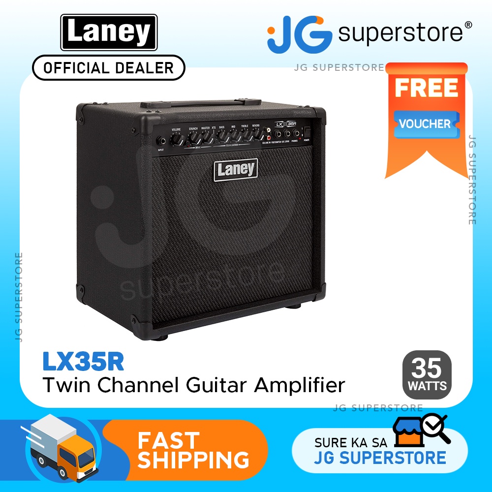 Laney LX35R 35 Watts Twin Channel Guitar Amplifier with 3-Band EQ Tone ...