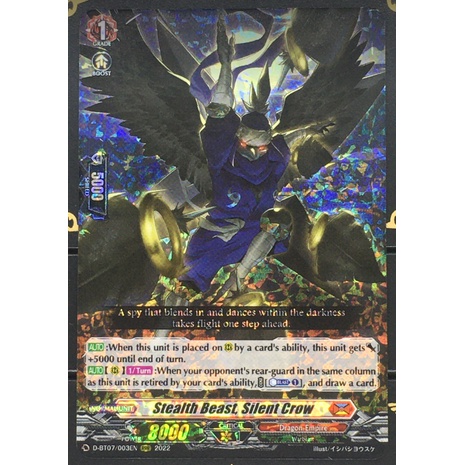 Stealth Beast, Silent Crow (D-BT07/003EN RRR) - Cardfight!! Vanguard OverDress [DBT07] | Shopee ...