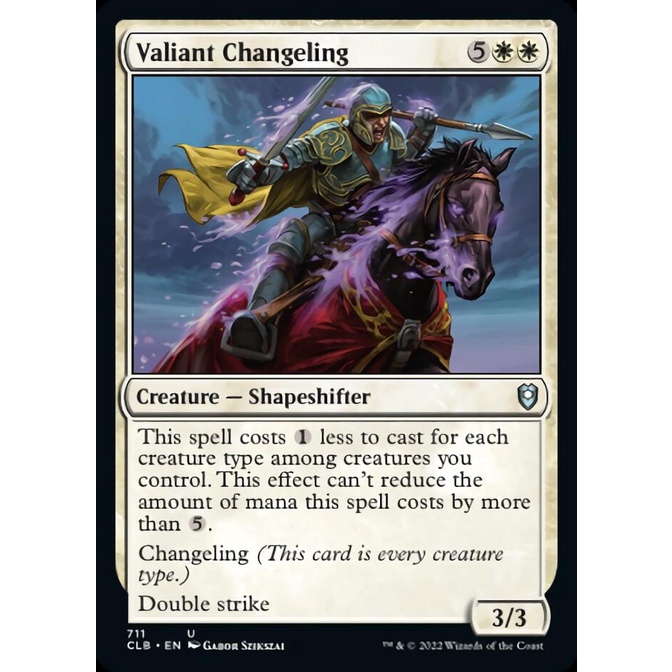 Magic the Gathering Valiant Changeling Commander Legends Battle for ...