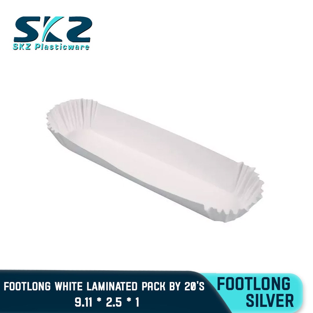 DISPOSABLE FOOTLONG WHITE LAMINATED PACK BY 20S | Shopee Philippines