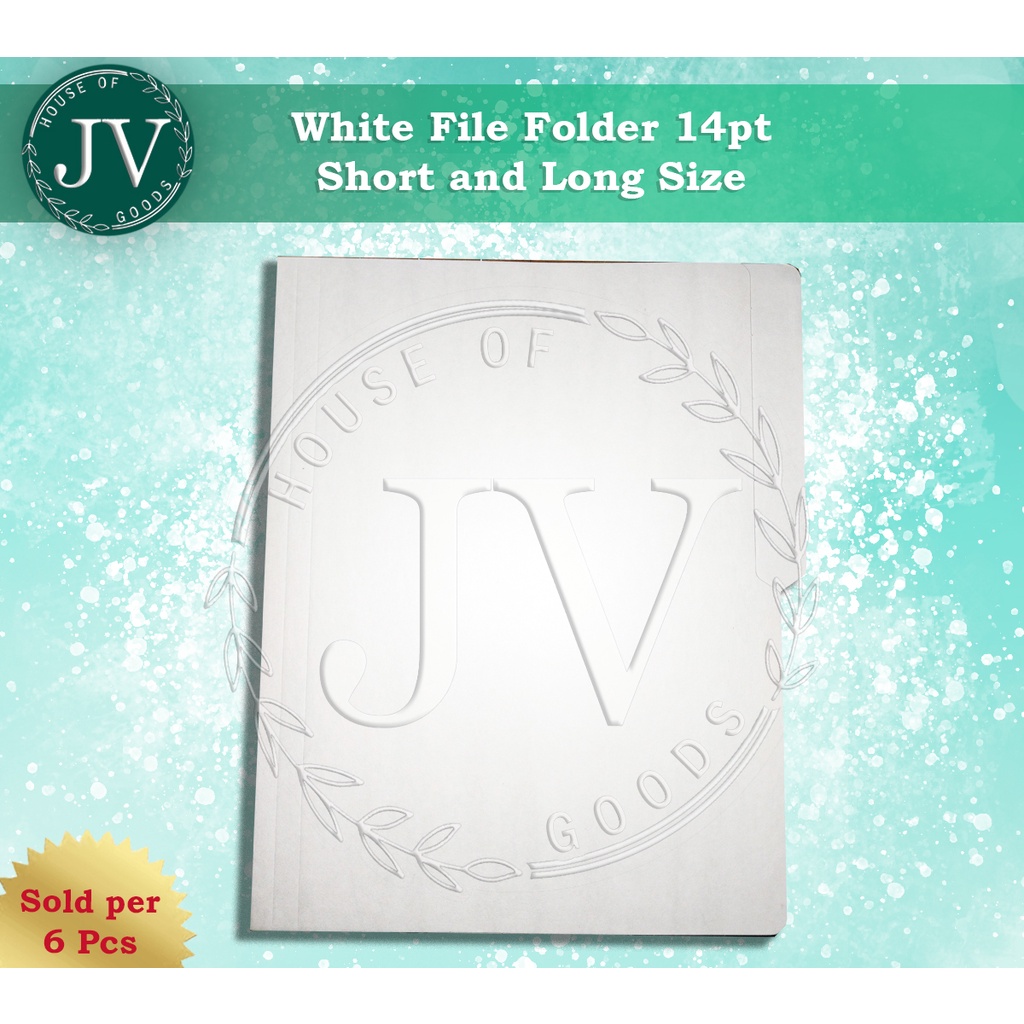 5pcs White File Folder 14pt Short & Long Size | Shopee Philippines
