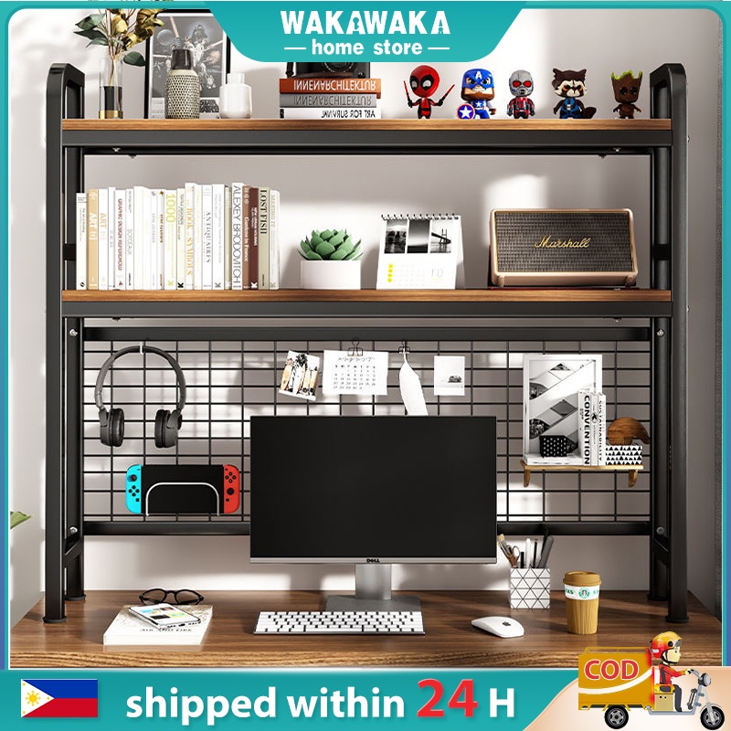 Desktop bookshelf with Grid Table Organizers Desk Organizer for Student ...