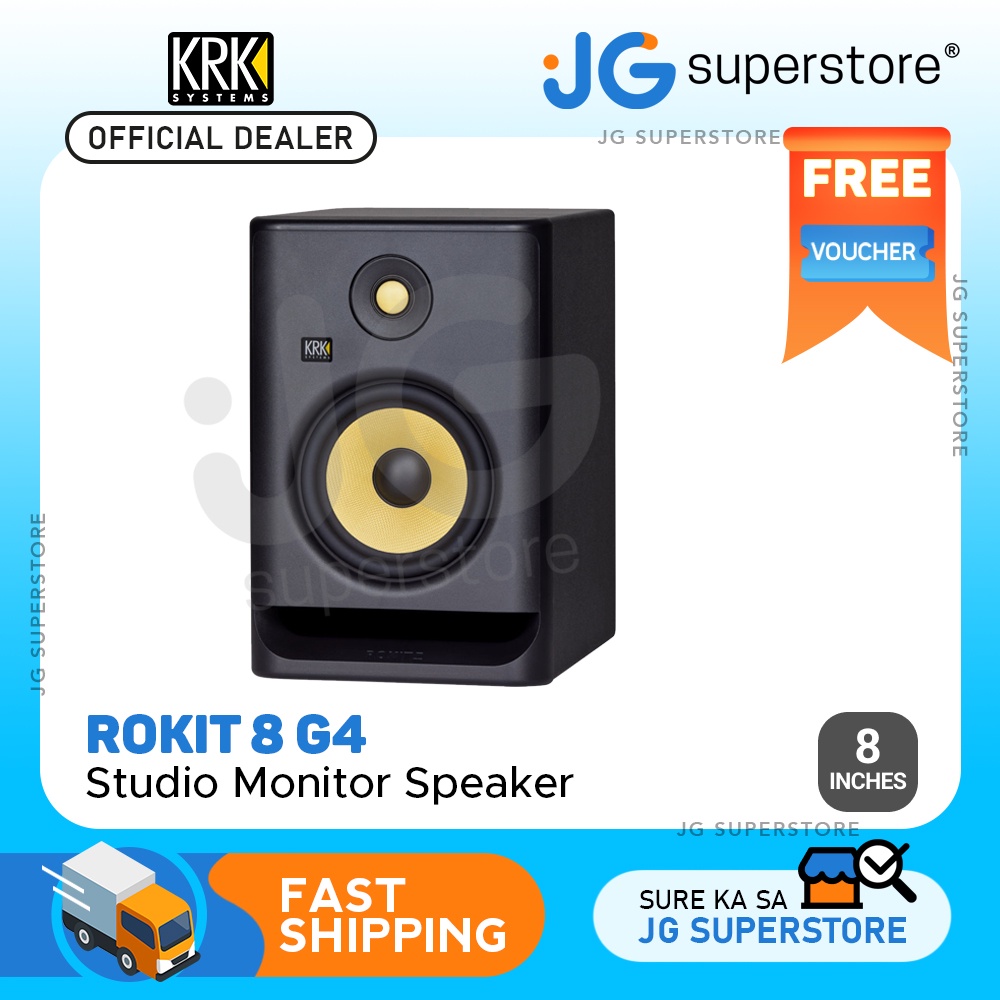 KRK ROKIT 8 G4 8" Bi-Amped Active Powered Studio Monitor Speaker | Shopee Philippines