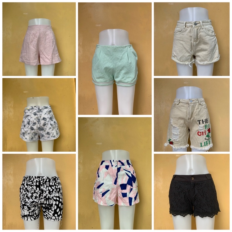 cotton zipper shorts (UKAY)(waistline 23-31) | Shopee Philippines