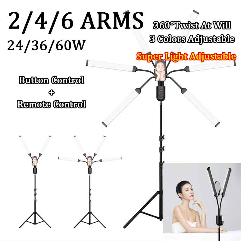 2/4/6Arms LED Fill Light Beauty Video Tube light Makeup light Bright ...