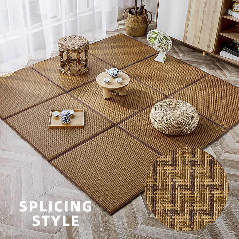 Japanese Tatami Cool Mat Thickened Rattan Tea Table Mat Crawling Mat ...