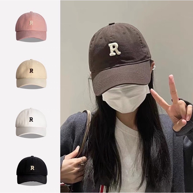 Letter R Korean Baseball Cap Unisex Fashion Cap For Men And Women ...