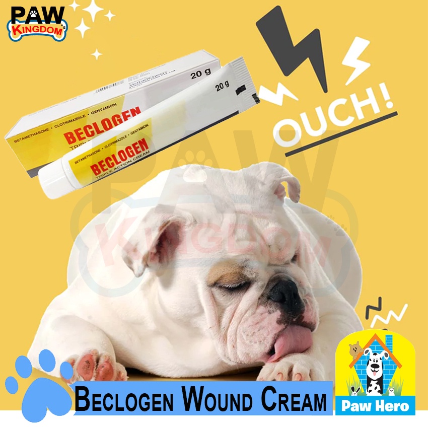 Beclogen Wound Cream Antibacterial Pet Triple Action Cream 20g | Shopee ...