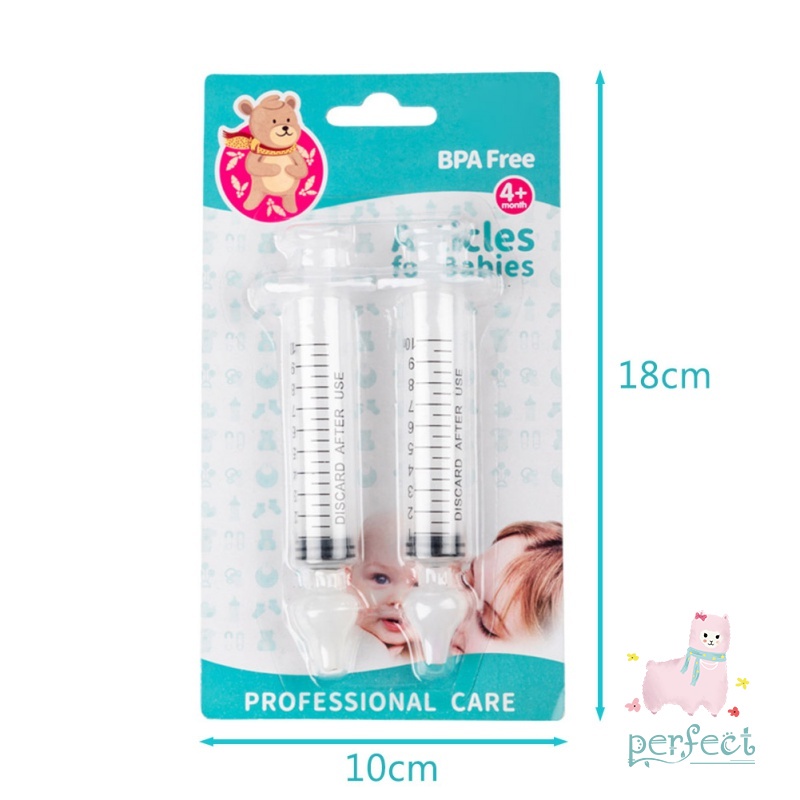 2 Pcs/set 10ML Baby Rhinitis Nasal Washer Infant Needle Tube Newborn ...