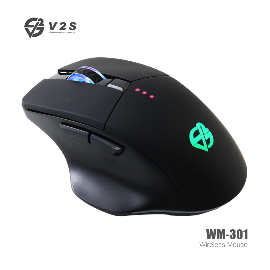 V2S WM-301 Rechargeable Wireless Mouse Silent Click For Laptop PC ...