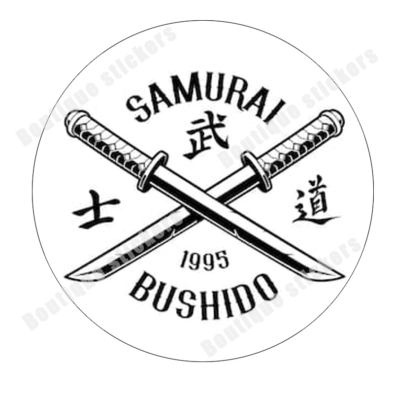 Japanese Samurai Culture Ninja Skull Car Sticker PVC Waterproof Vinyl ...