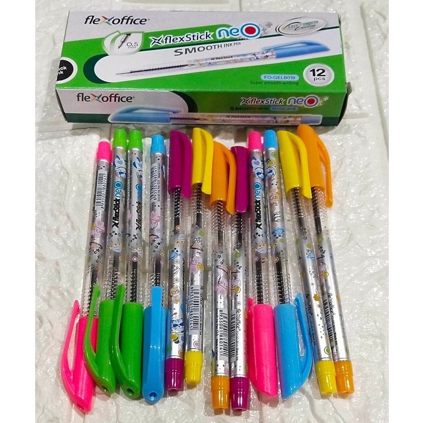 FlexStick Neo Smooth Ink Black Ballpen 12pcs per pack | Shopee Philippines