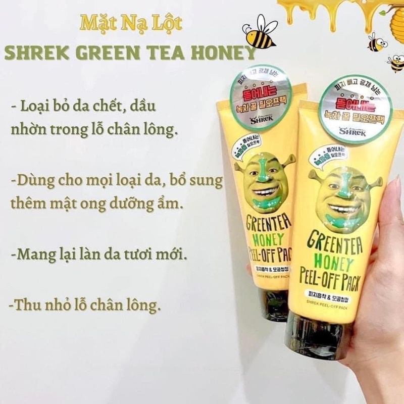 Shrek Green Tea Honey Peel-Off Pack 150ml | Shopee Philippines