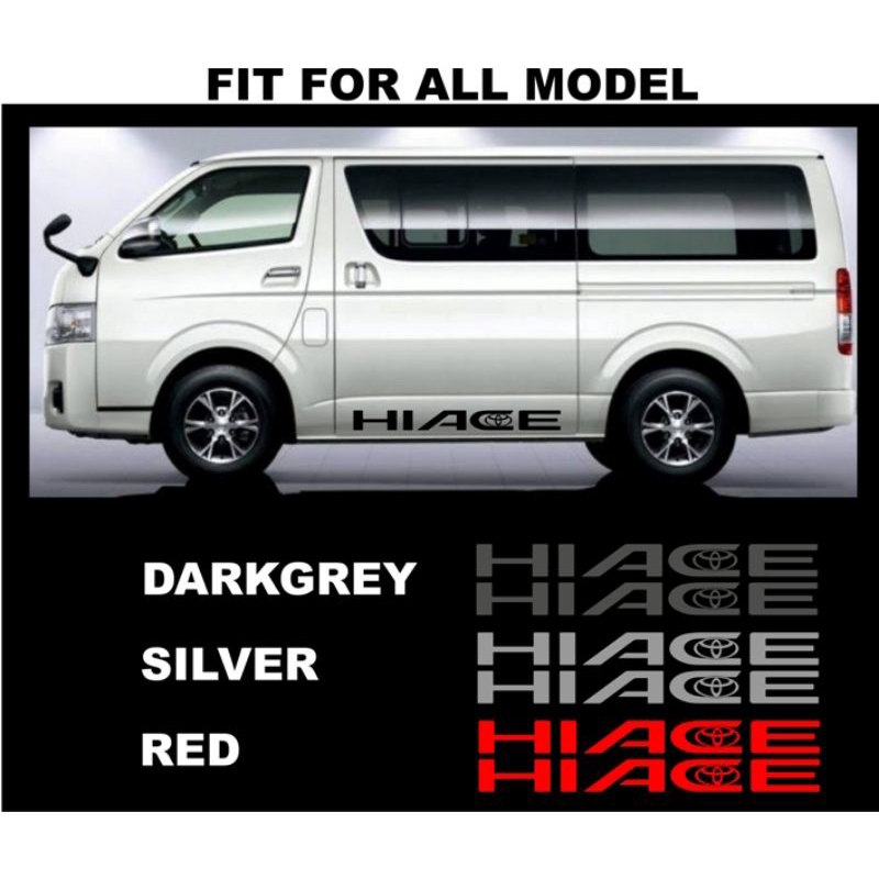 Toyota Hiace Commuter Grandia Van Side Sticker Design set 2pcs | Shopee ...