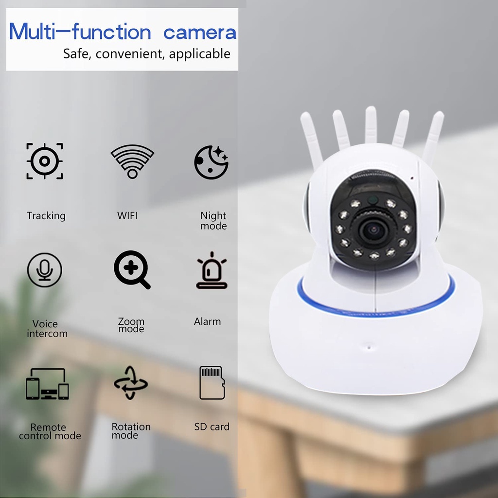 1080P Wifi Camera 5 Antenna Smart Net HD Home Wireless IP Camera CCTV ...
