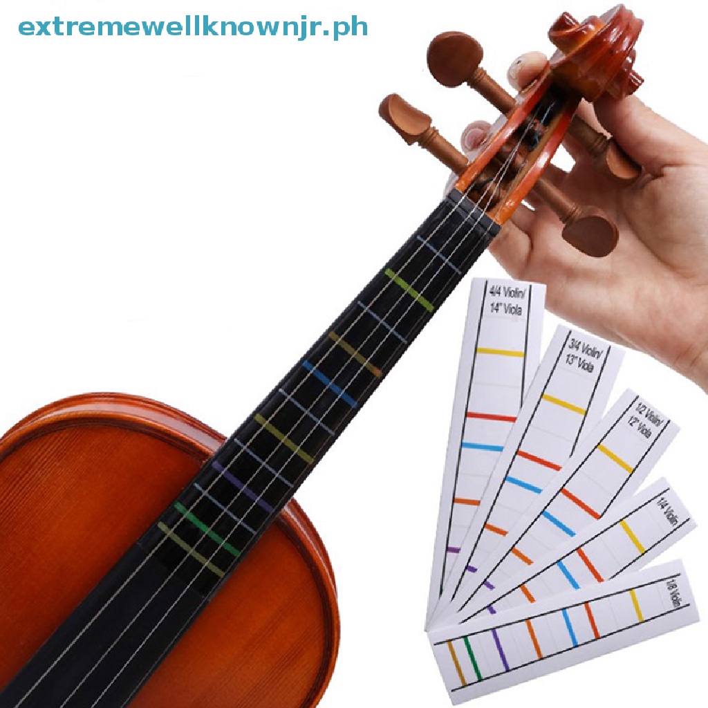 EWJR 4/4-1/8fingerboard sticker violin pitch position no glue finger ...
