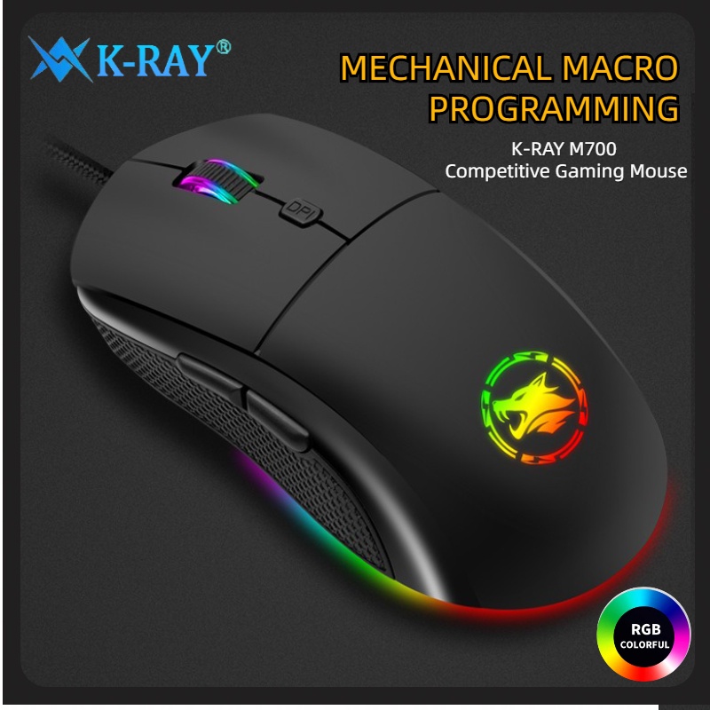 K-RAY M700 Gaming Mouse 7 Button USB Wired LED Breathing Fire Button 2400 DPI Laptop PC | Shopee ...