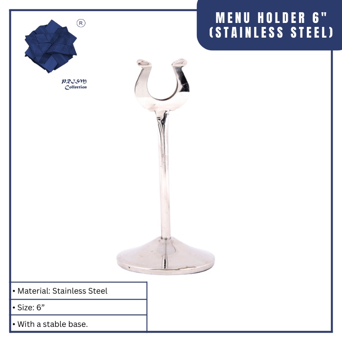 Menu Holder 6" (Stainless Steel) Number Holder Waiting Fast Food ...