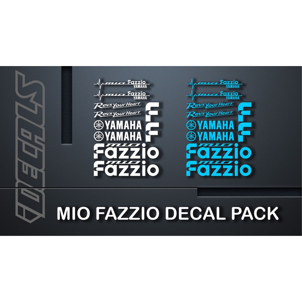 YAMAHA MIO FAZZIO DECAL PACK 10 PCS | Shopee Philippines