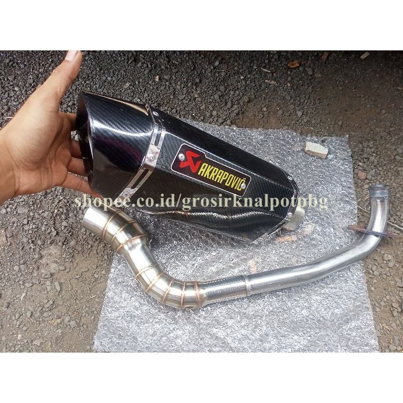 Akrapovic exhaust with 50mm inlet BEAT NMAX AEROX ADV GENIO PCX VARIO ...