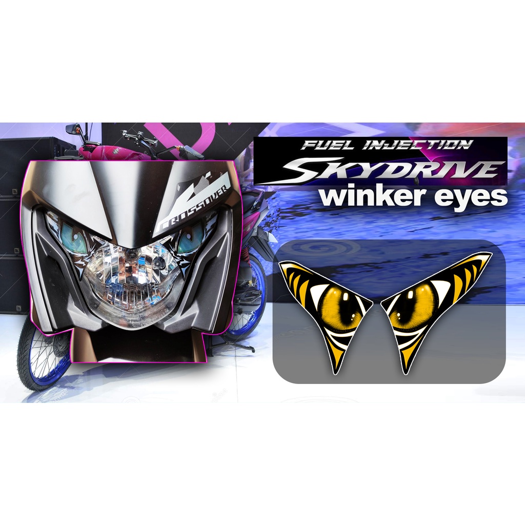 Suzuki Skydrive Sport/Crossover Winker Eyes Sticker Toothless design ...