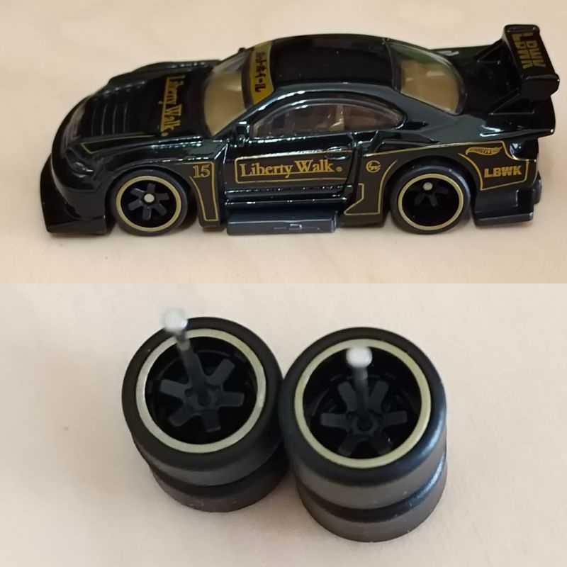 Tayar Getah Rubber Wheels TE37 Black GoldLine Nissan Silvia LBWK Super ...