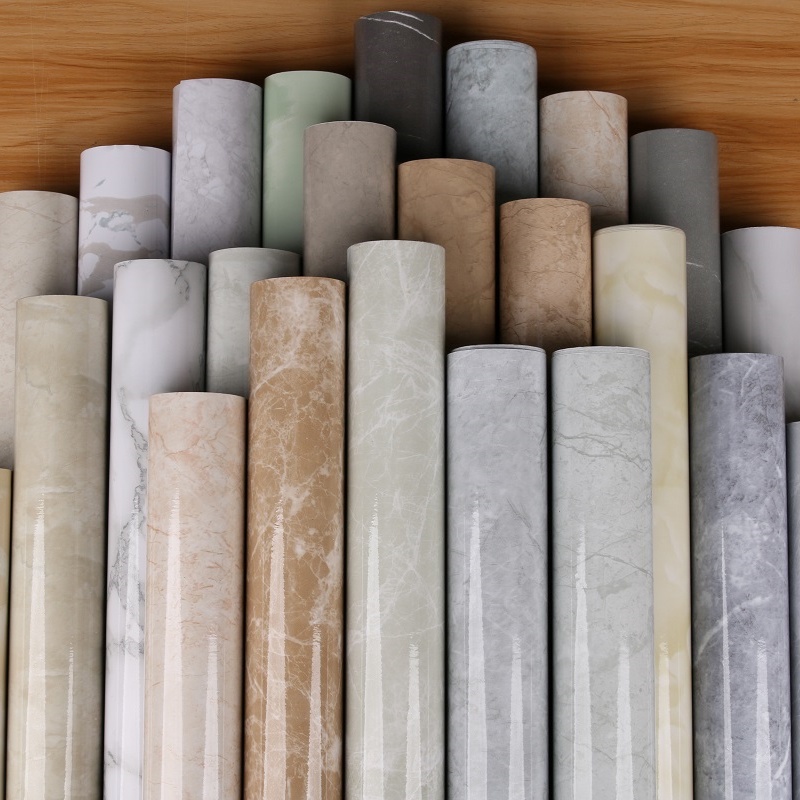 Vinyl marble grain sticker/waterproof and moisture-proof cabinet ...