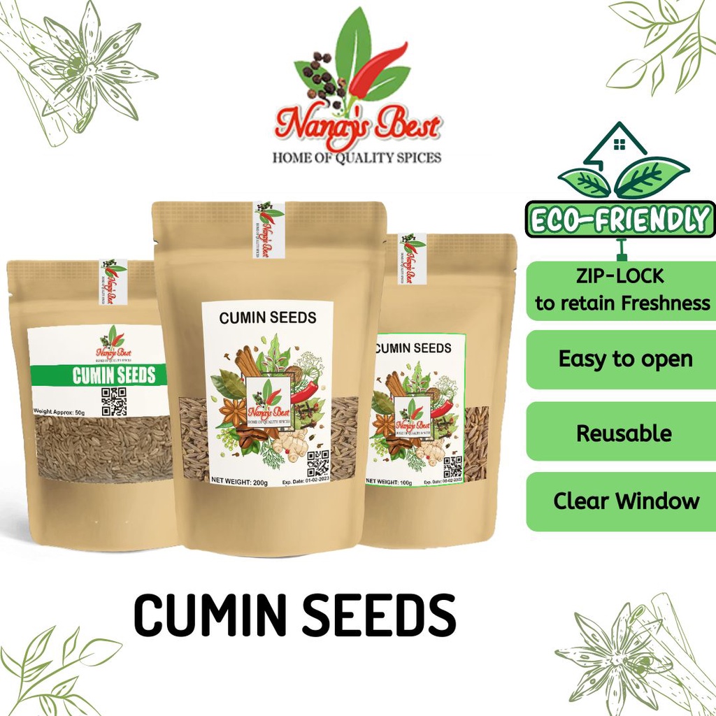 Nanay's Best Cumin Seeds 200 Grams | 50 Grams | 100 Grams | Shopee ...