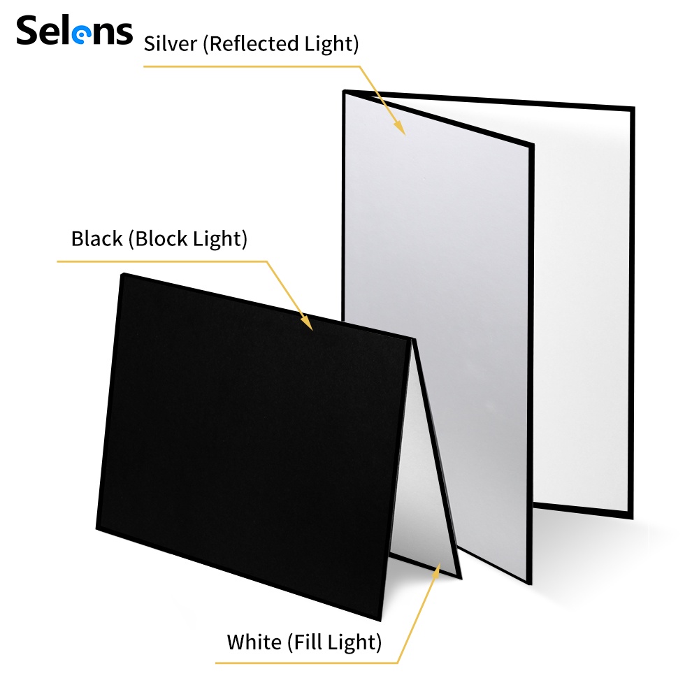 Photo Cardoard Reflector Thick Folding 3 in 1 Black/Silver/White Board ...