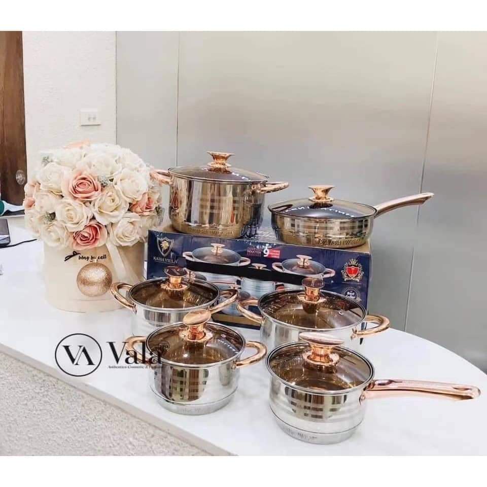 Kaisa Villa stainless steel cookware set casserole saucepan soup pot ...