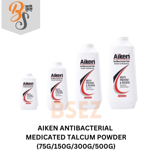 AIKEN ANTIBACTERIAL MEDICATED TALCUM POWDER (75G/150G/300G/500G ...