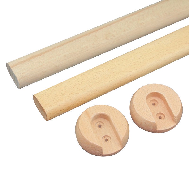 Beech Solid Wood Clothes Pole Solid Wood Cabinets Rod of Coat Hanger ...
