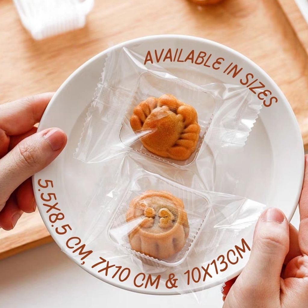 (100pcs) Plain 7x10 CM & 10x13 CM 5.5x8.5 CM Transparent Clear Cookie ...